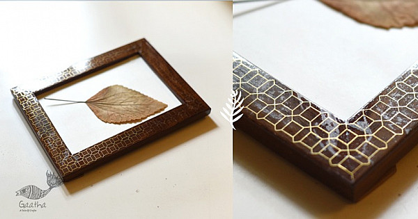 Wood Inlay with Brass Wire ~ Tarkashi Photo Frame| Indian craft store