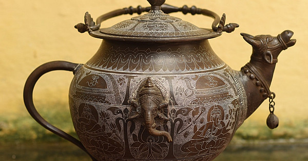 Buy Rare Antique Brass Nandi Kamandal | Art from Khajuraho | Indian ...