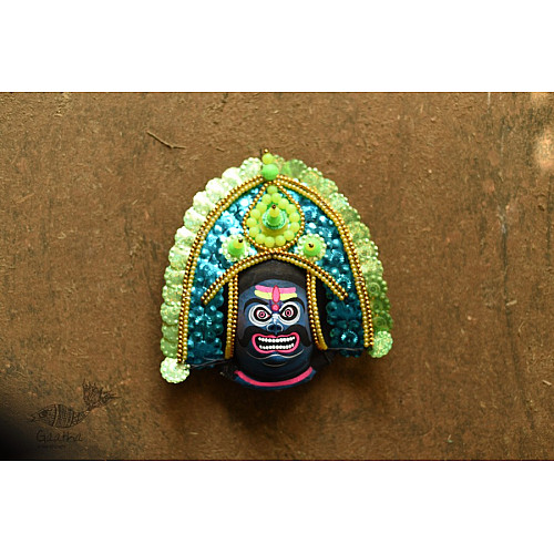 buy online handmade chhau mask of Raavan - paper mache| Indian craft store