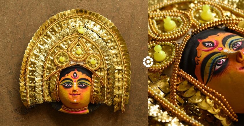 buy online Handmade Paper Mache Chhau Mask - Durga Maa