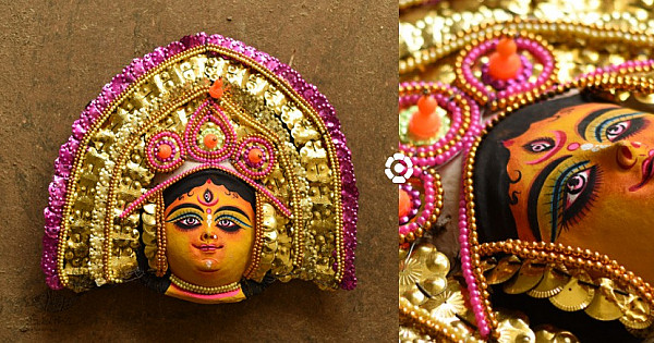 buy online Handmade Paper Mache Chhau Mask - Durga Maa | Gaatha