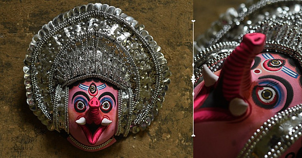 buy online handmade chhau mask from bangal- ganesh| Indian craft store