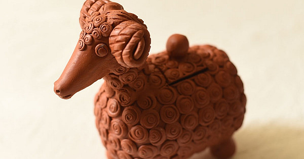 Terracotta Handmade Clay - Piggy Bank| Indian craft store