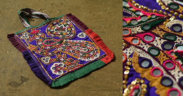 Buy Hand Embroidered kutchi hand bag - Rabari Embroidery| Indian craft ...