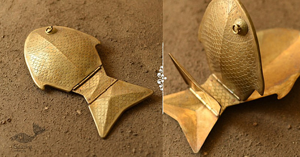 Buy handmade brass Fish Platter| Indian craft store