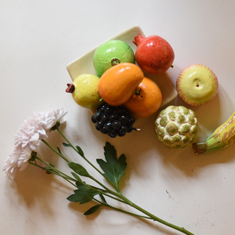 Buy Handmade Nirmal Wooden Miniature Set of Fruits ( Set of Nine ) Toy ...