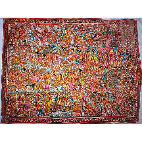 Buy Exclusive Leather Bhaktha Prahalada Painting | Handicrafts of ...