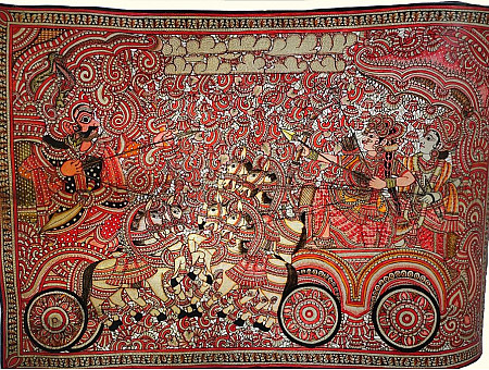 Buy Exclusive Leather Bhaktha Prahalada Painting | Handicrafts of ...