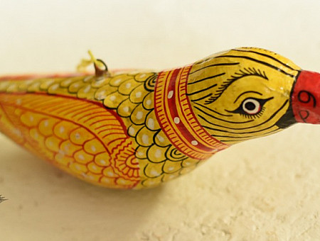 onlline hand painted Paper Mache Hanging Bird | Gaatha