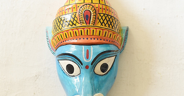 online handmade wooden mask - Varaha Avatar| Indian craft store