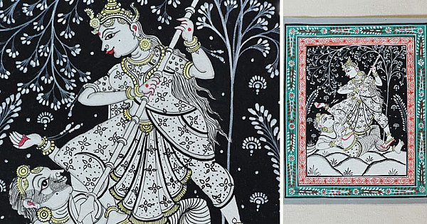 Pattachitra Painting - Durga Mahishasur Vadh| Indian craft store