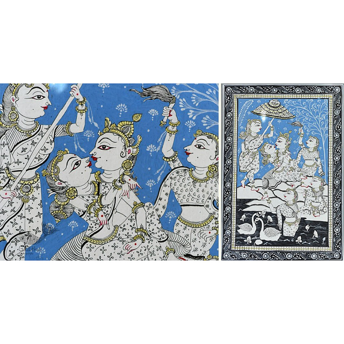 Pattachitra Painting - Krishna Radha| Indian craft store
