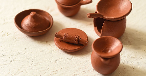 Terracotta Handmade Clay - Miniature Kitchen Set | Gaatha