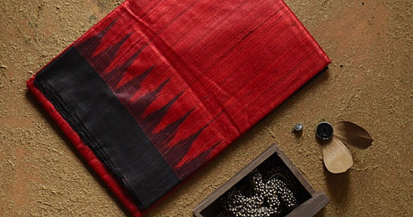 online Pure Tussar Ghicha Handloom Silk Saree | Gaatha