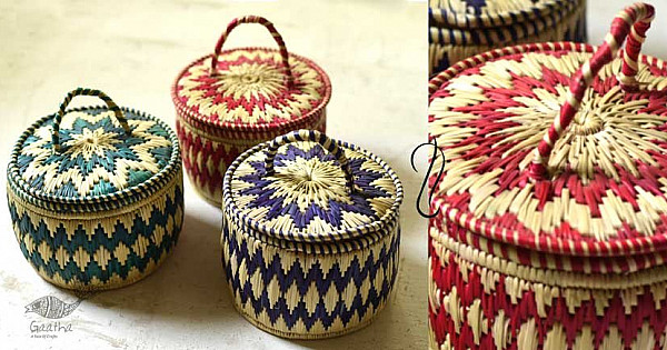 Moonj Grass Basket | buy handmade Grass product | Indian craft store