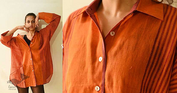 Handloom Gamcha Cotton ~ Full Sleeve Shirt| Indian craft store