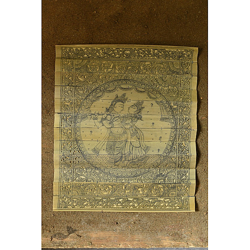 online Tala Pattachitra ~ Radha Krishna Painting on Palm Leaf| Indian ...