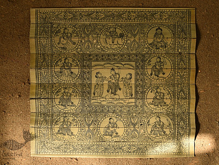online Tala Pattachitra ~ Radha Krishna Painting on Palm Leaf | Gaatha