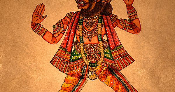 Buy Handmade leather Puppet Vishnu Dashavatar - Narasimha (The Lion-Man ...