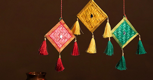 online Patang Handcrafted Bamboo Door / Wall Hanging - set of 3 | Gaatha