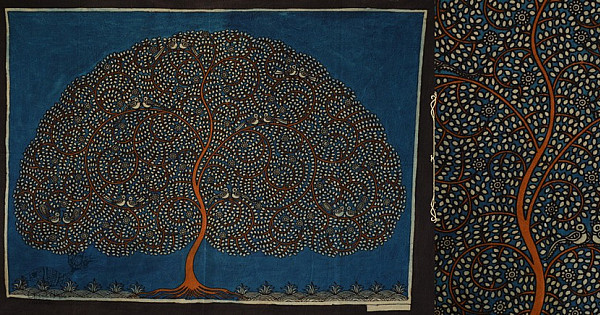 Buy Hand Painted tree painting - matani pachedi| Indian craft store