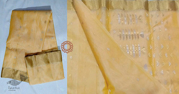 shop handwoven chandri silk saree| Indian craft store