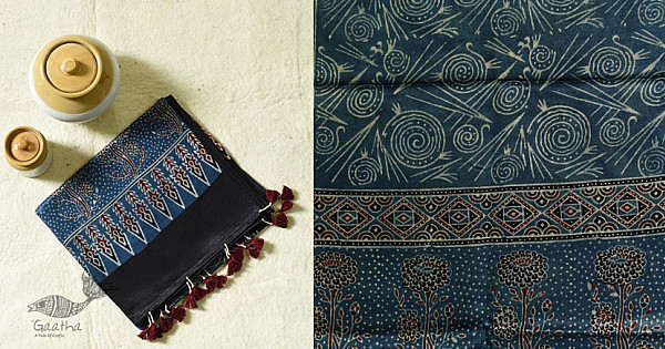 online ajrakh printed mashru stole| Indian craft store