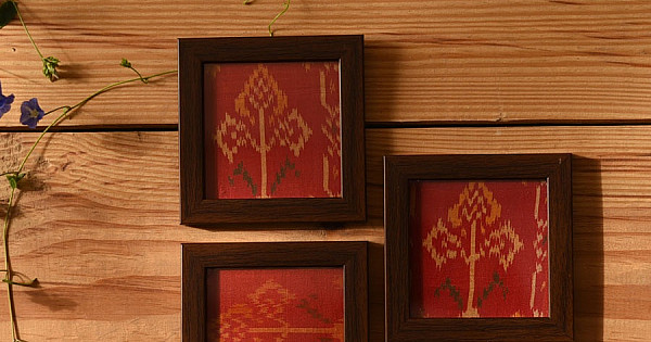 online Patola Silk - Coasters (Set of Three)| Indian craft store