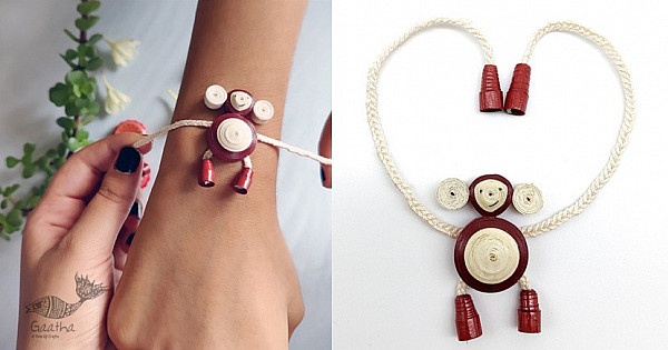 Buy Ghumakkad Babloo ki Jhappi - Paper Quilling Rakhi| Indian craft store