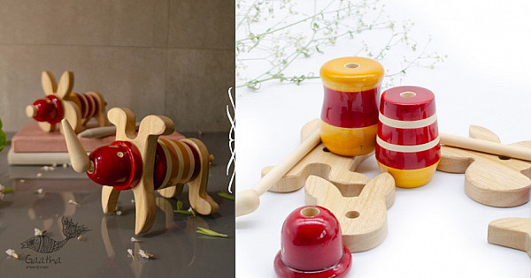 Buy Handmade Traditional toy -Ulte Pulte - Twin ( Set of 10 Blocks ...