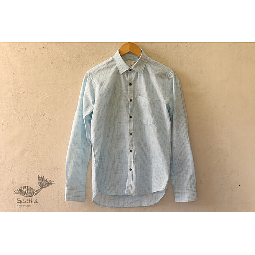 shop online handloom fabric men cotton shirt| Indian craft store