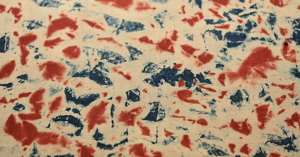 Buy Clamp Dye Natural Color Cotton Silk Fabric By Sufiyan Khatri ...