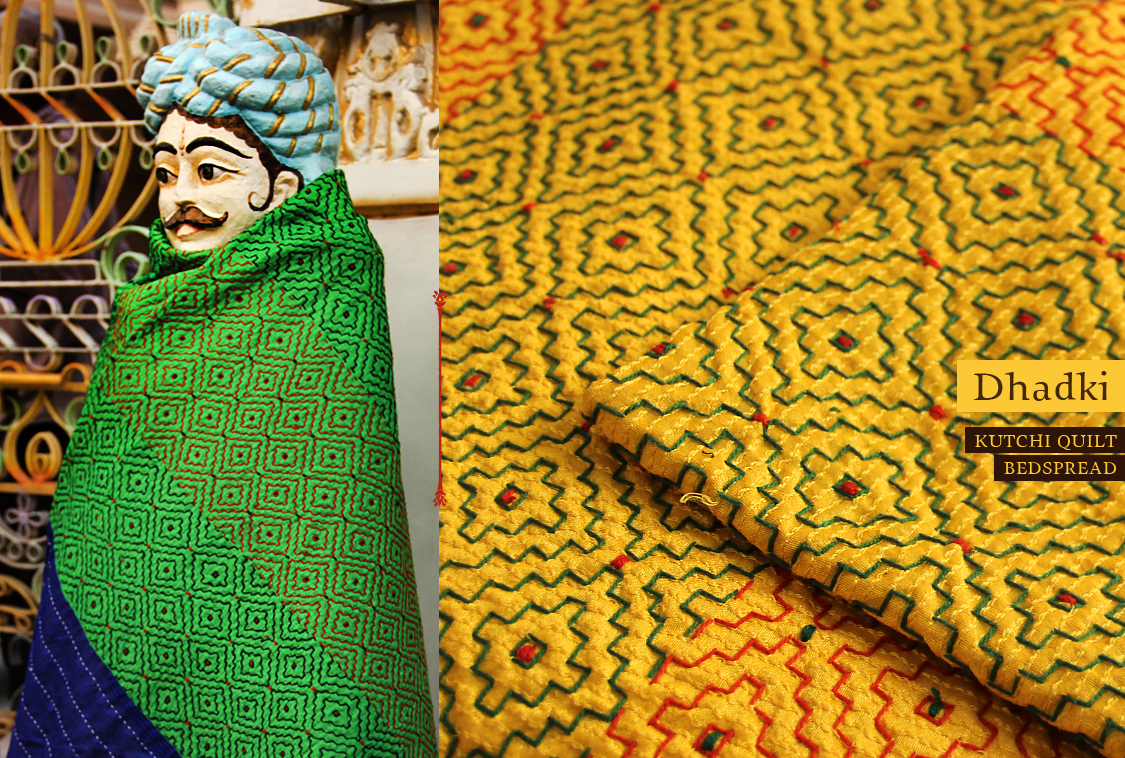 shop online kutchi quilt bedspreds Quilt made suf and kharek embroidery ...